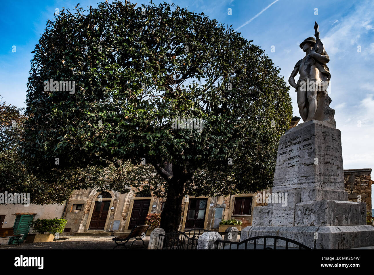 Bibbona, Leghorn, Italy - April 2018 the medieval village of Bibbona in ...