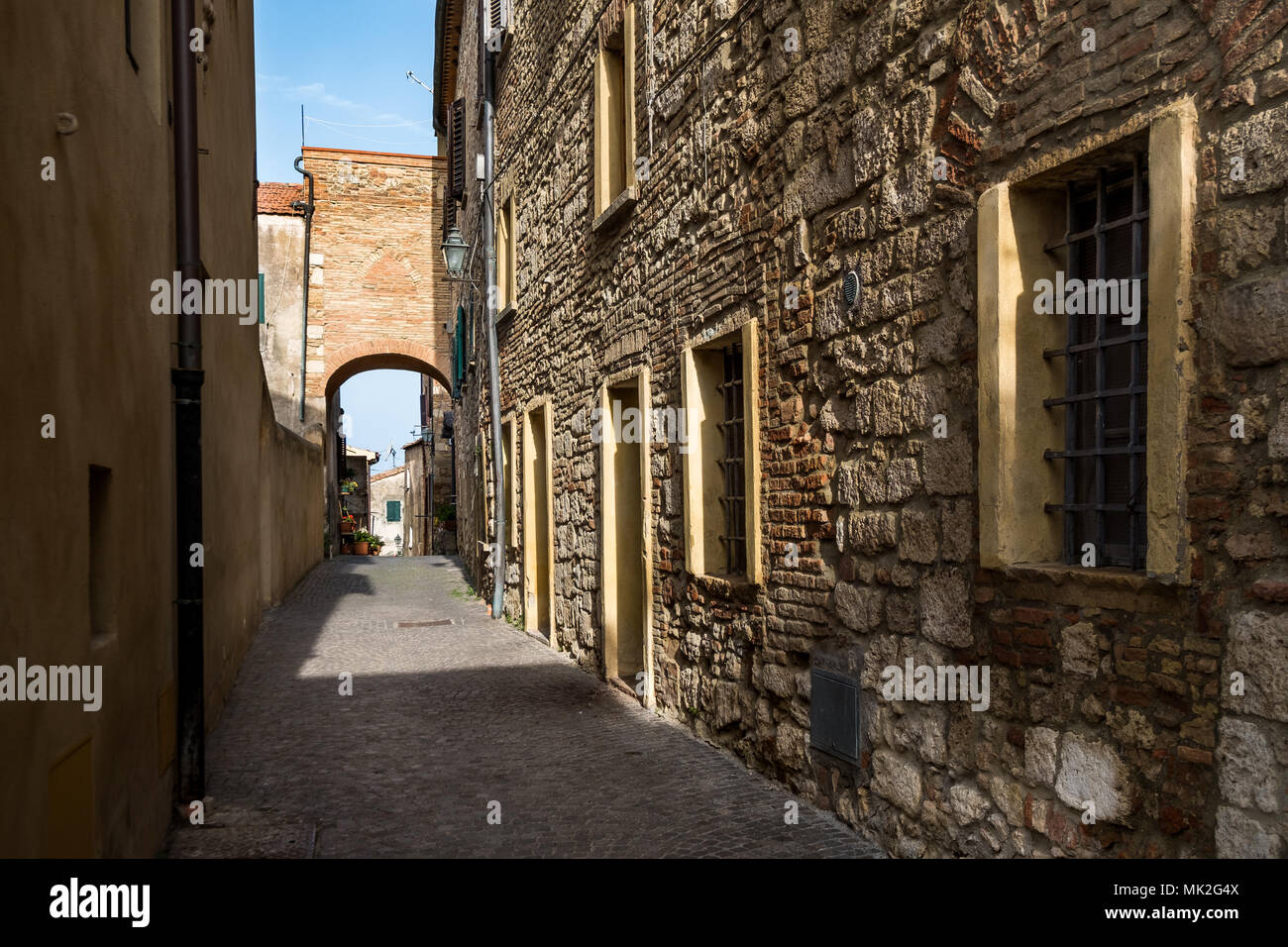 Bibbona, Leghorn, Italy - April 2018 the medieval village of Bibbona in ...