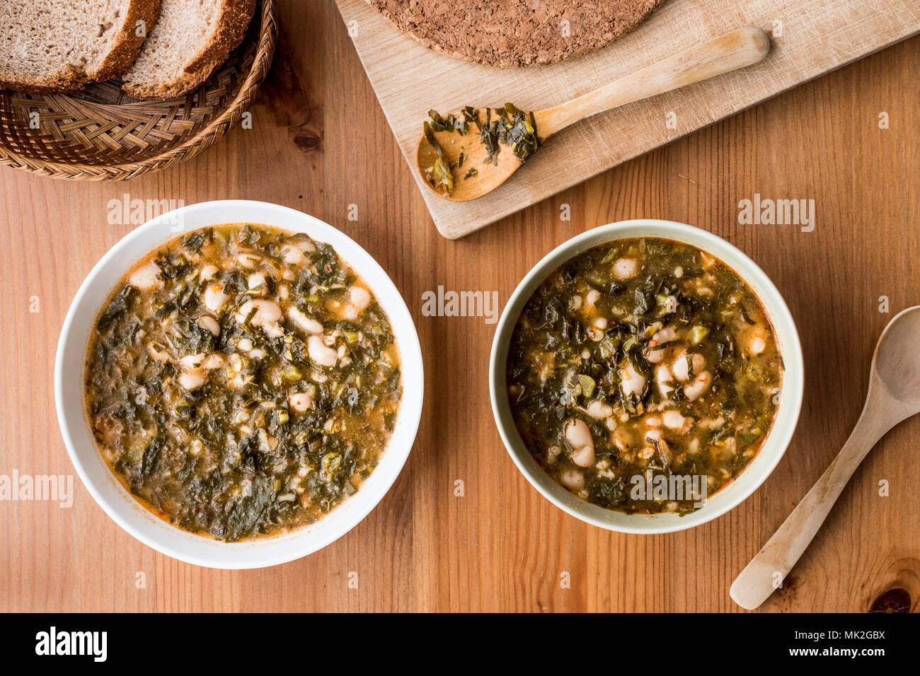 Turkish Kara Lahana corbasi / Black Cabbage or Kale Soup. turkish or ...