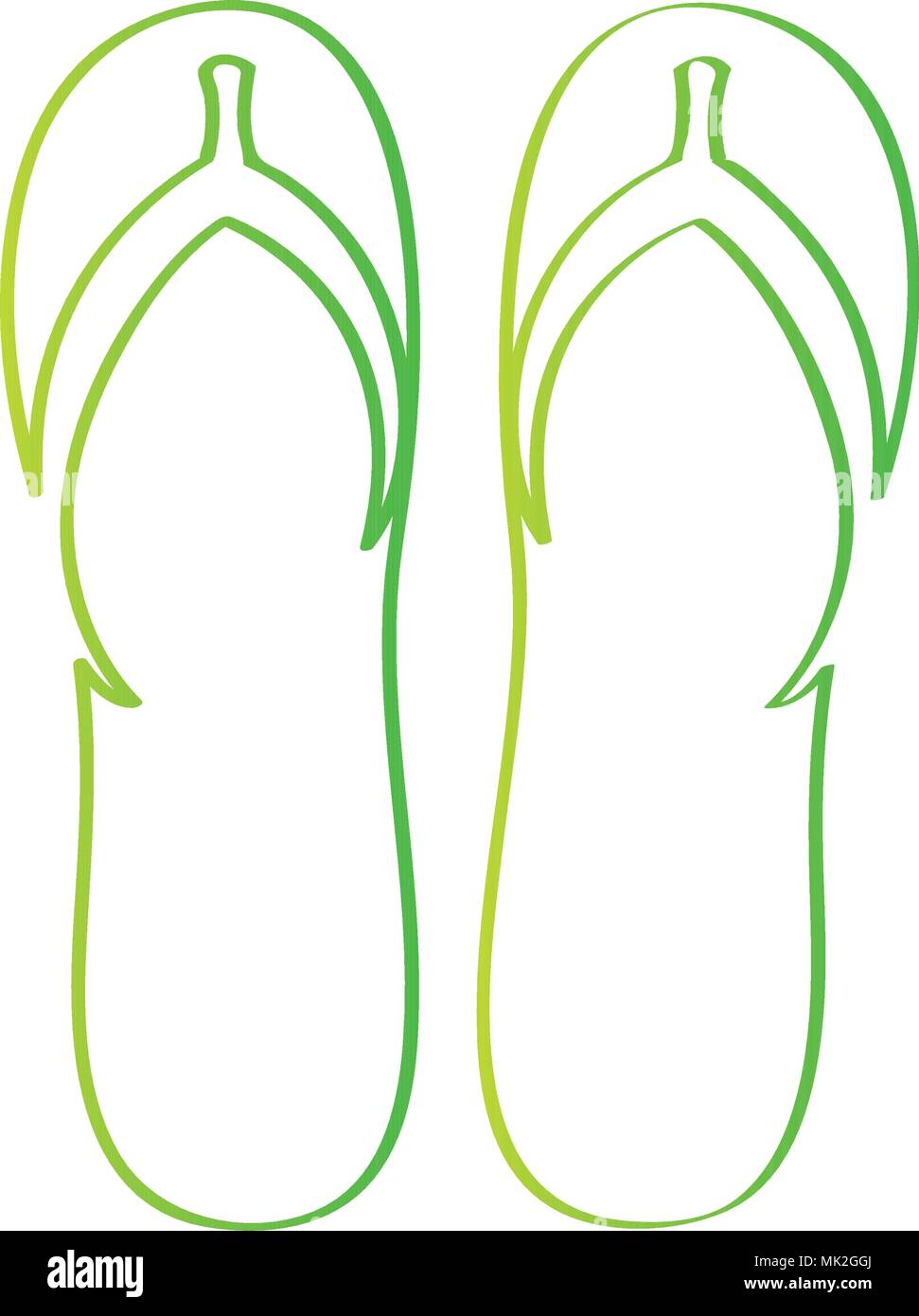 Flips flops outline Stock Vector Image & Art - Alamy