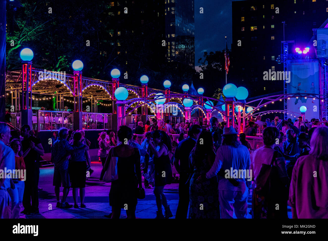 People enjoying a nice summer evening at the annual Midsummer Night ...