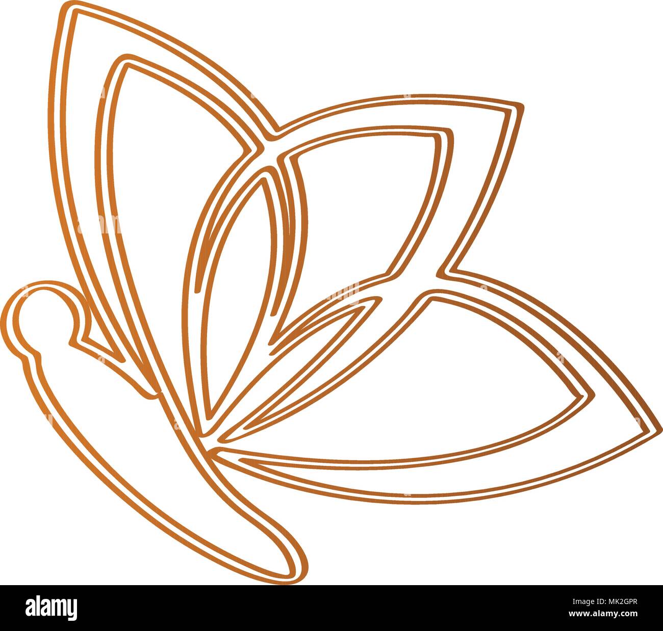 Isolated butterfly outline Stock Vector Image & Art - Alamy