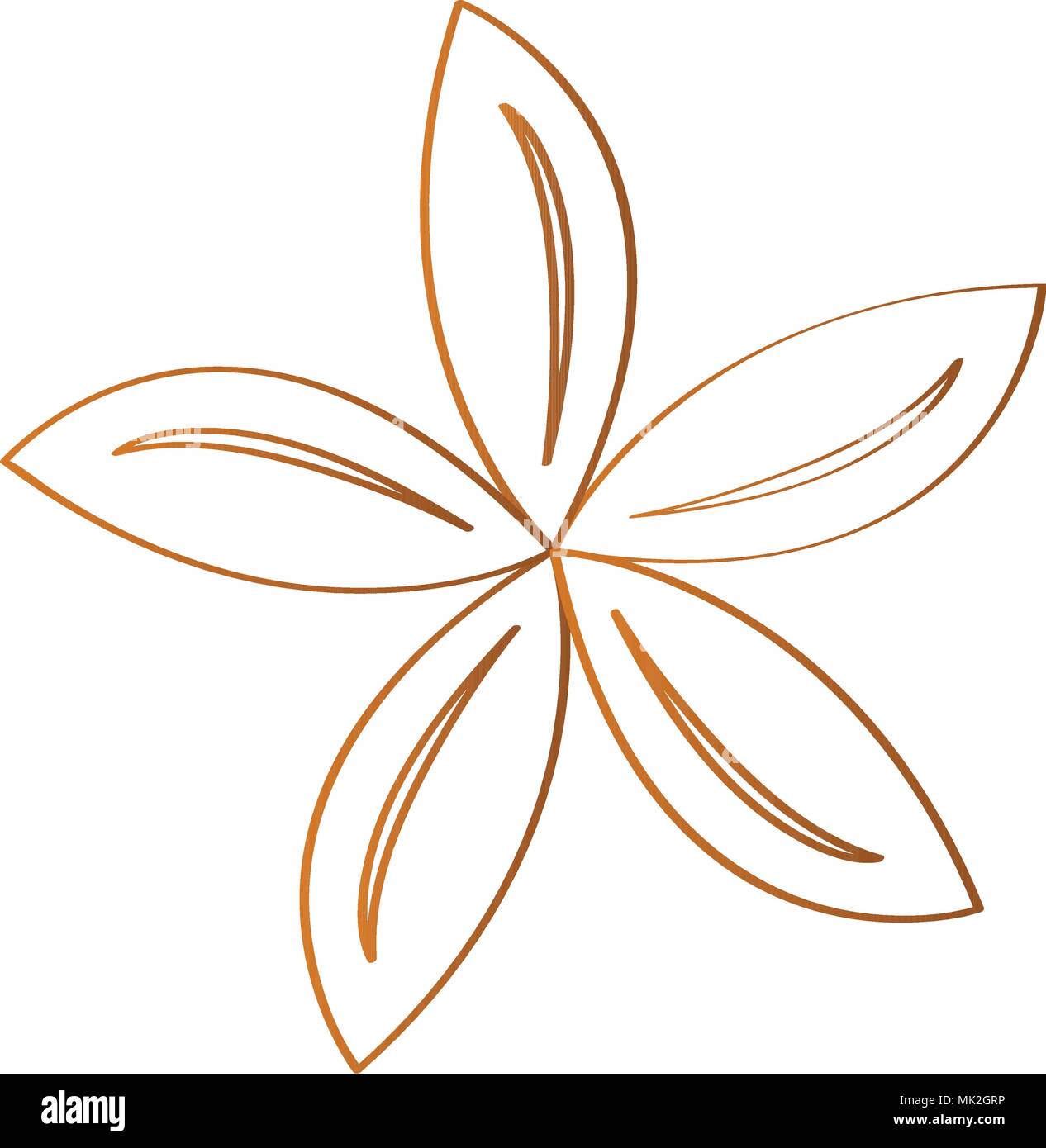 Isolated flower outline Stock Vector Image & Art - Alamy