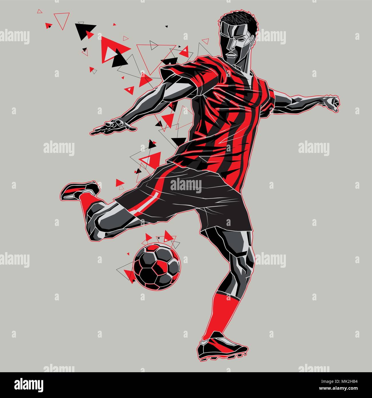 Soccer Players In Action Clipart