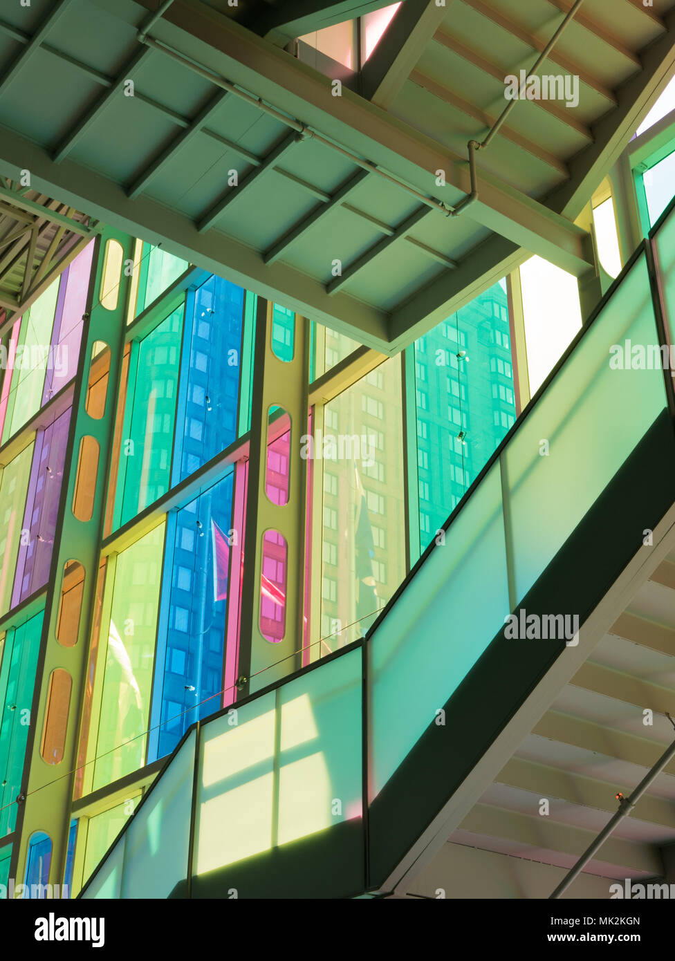 Modern glass stairs, office and shopping, mall and hotel Stock Photo ...