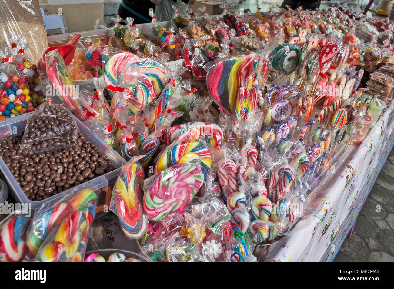 Various colorful sweets and sweets are on sale Stock Photo - Alamy