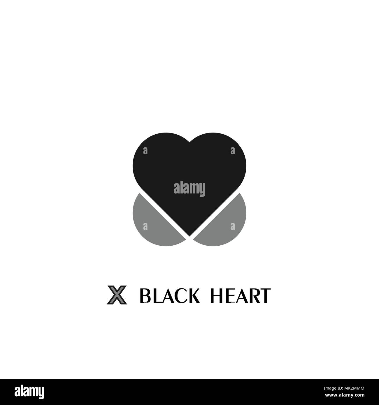 X x heart logo Cut Out Stock Images & Pictures - Alamy