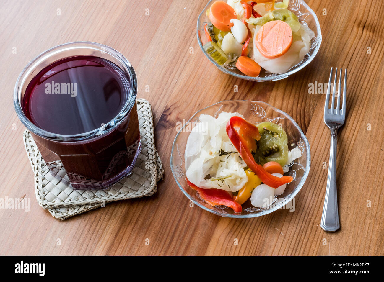 Turkish Turnip Juice with pickles / Salgam Suyu.(homemade beverage ...