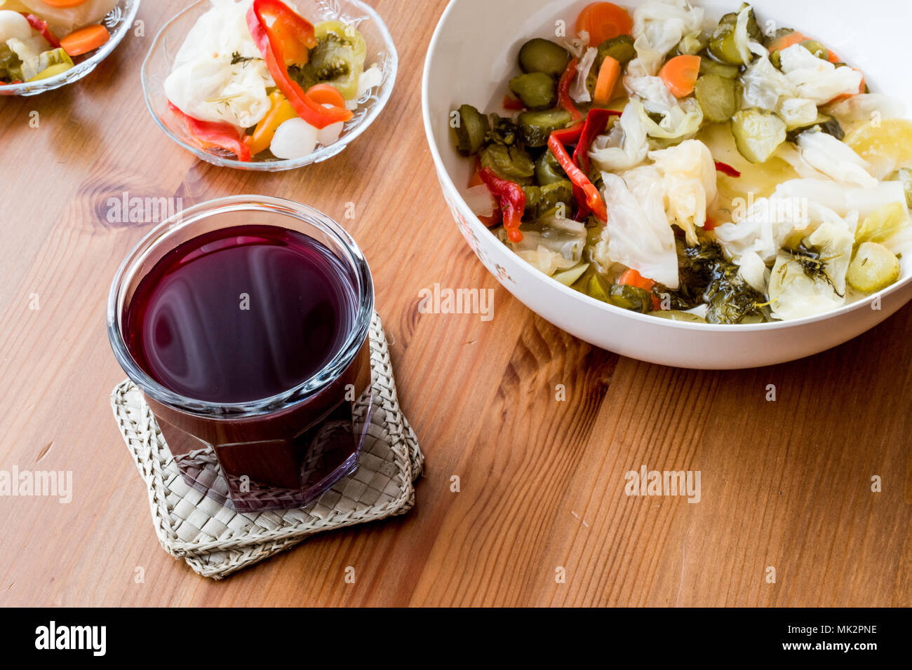 Turkish Turnip Juice with pickles / Salgam Suyu.(homemade beverage ...