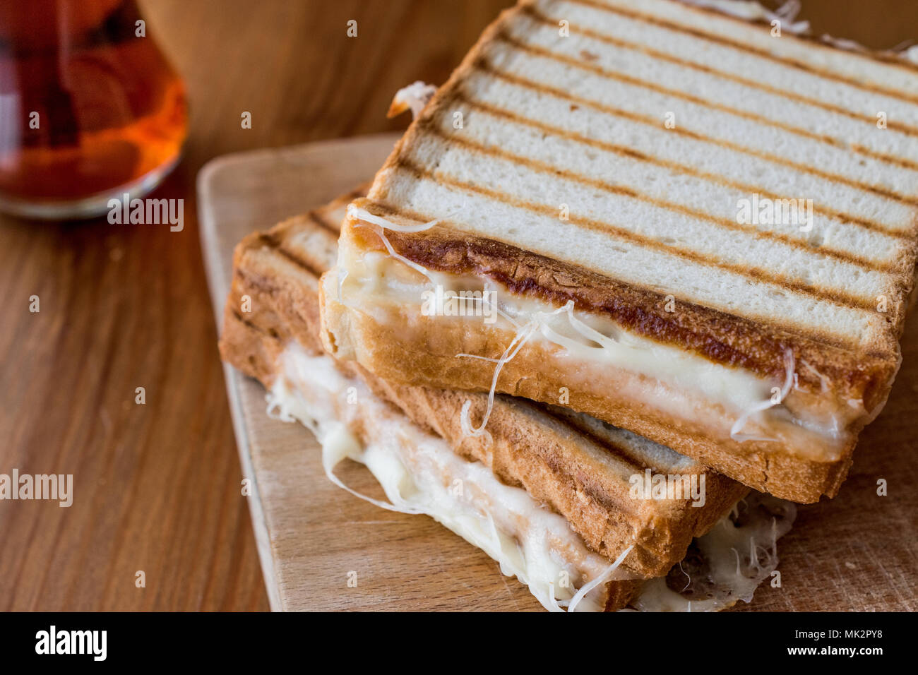 Turkish Sandwich Toast (Tost) with cheddar or melted cheese. turkish ...