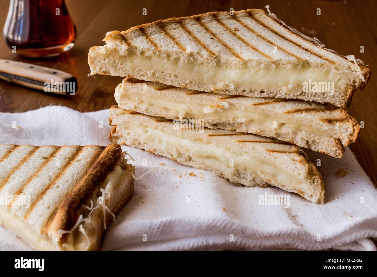 Turkish Sandwich Toast (Tost) with cheddar or melted cheese. turkish ...