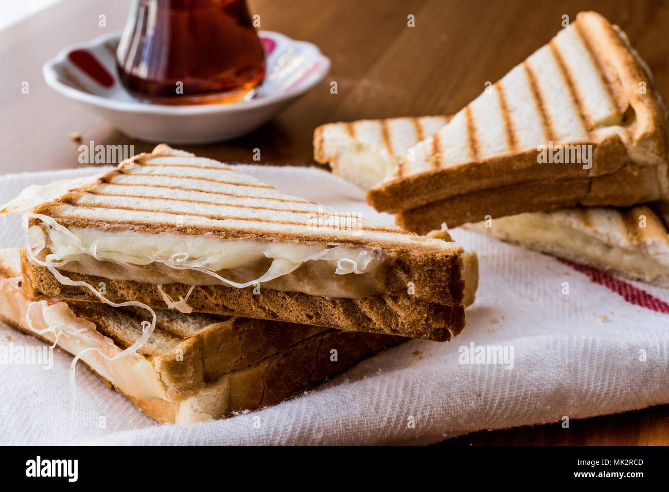 Turkish Sandwich Toast (Tost) with cheddar or melted cheese. turkish ...