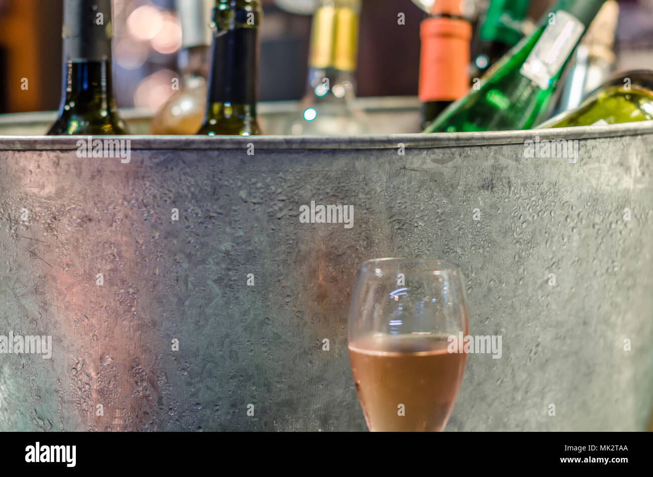 Refreshing Spanish cava (sparkling wine) served in glasses Stock Photo ...