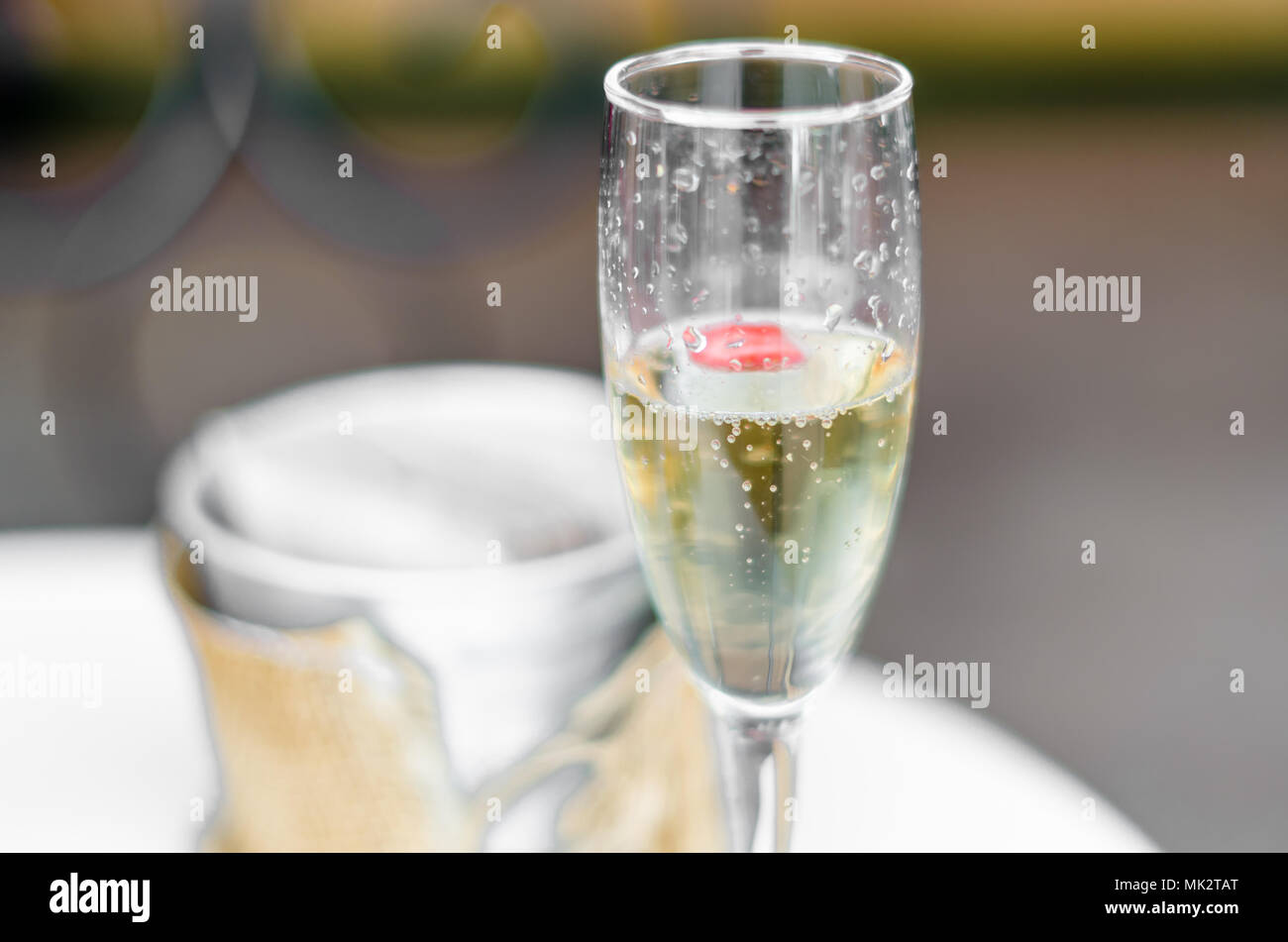 Refreshing Spanish cava (sparkling wine) served in glasses Stock Photo ...
