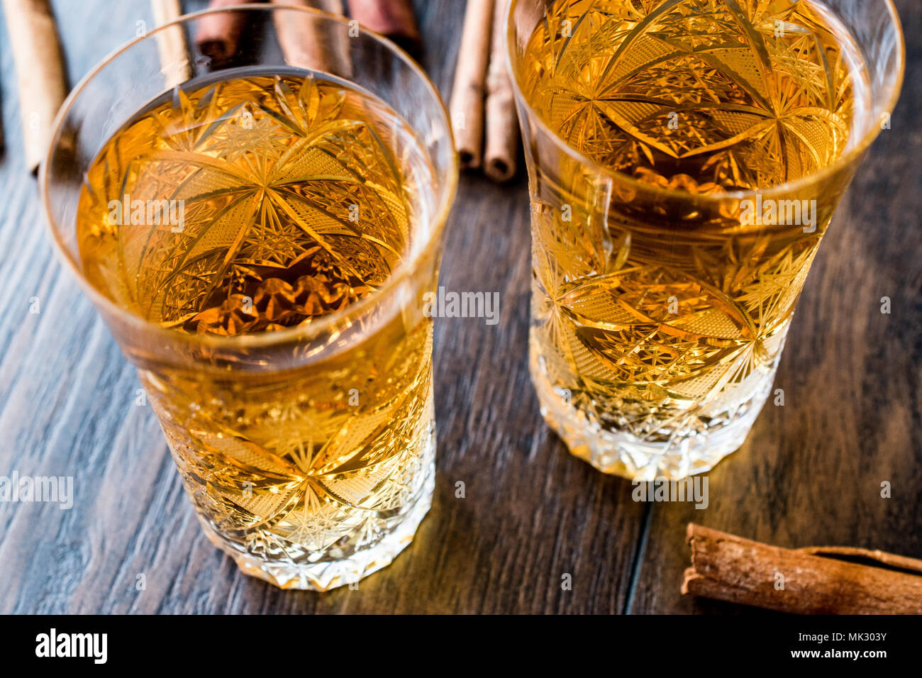 Safran or Koruk serbeti / Saffron Sherbet with cinnamon sticks. Ramadan ...