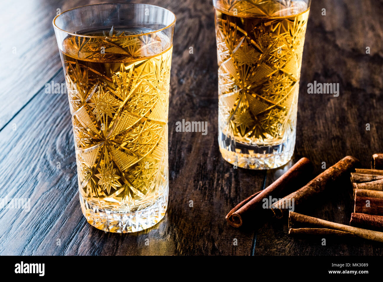 Safran or Koruk serbeti / Saffron Sherbet with cinnamon sticks. Ramadan ...