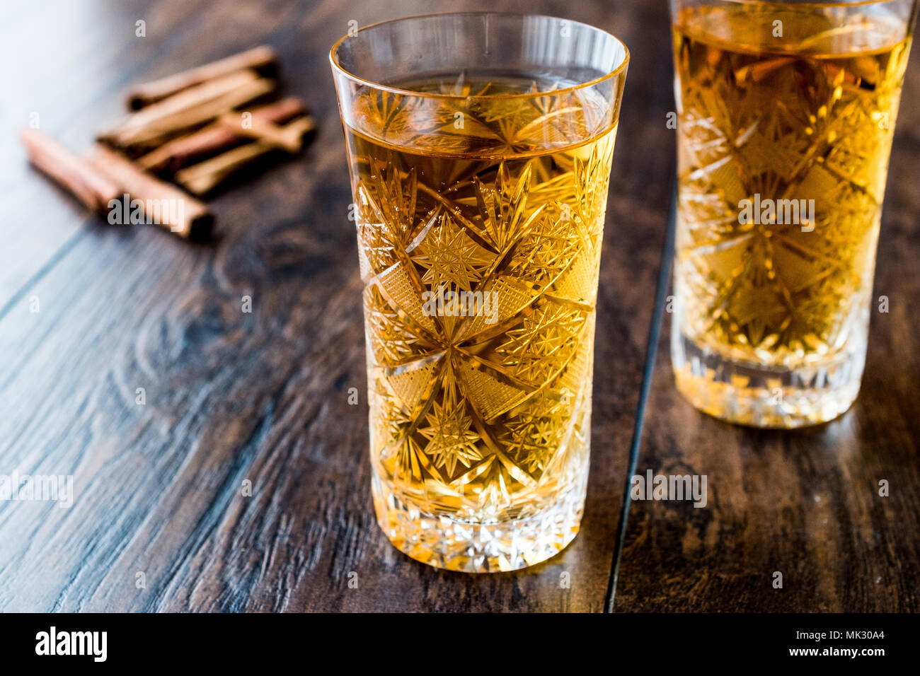 Safran or Koruk serbeti / Saffron Sherbet with cinnamon sticks. Ramadan ...