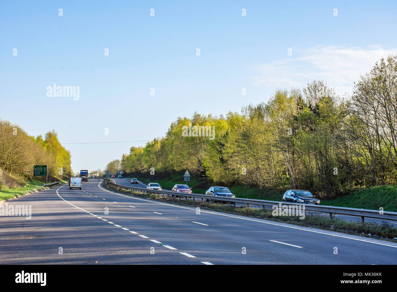 Dual carriage road sign hi-res stock photography and images - Alamy
