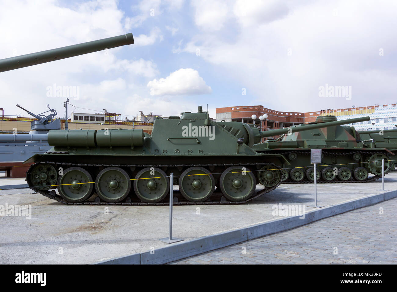 Verkhnyaya Pyshma, Russia - March 01, 2018: Soviet tank destroyer SU-85 ...
