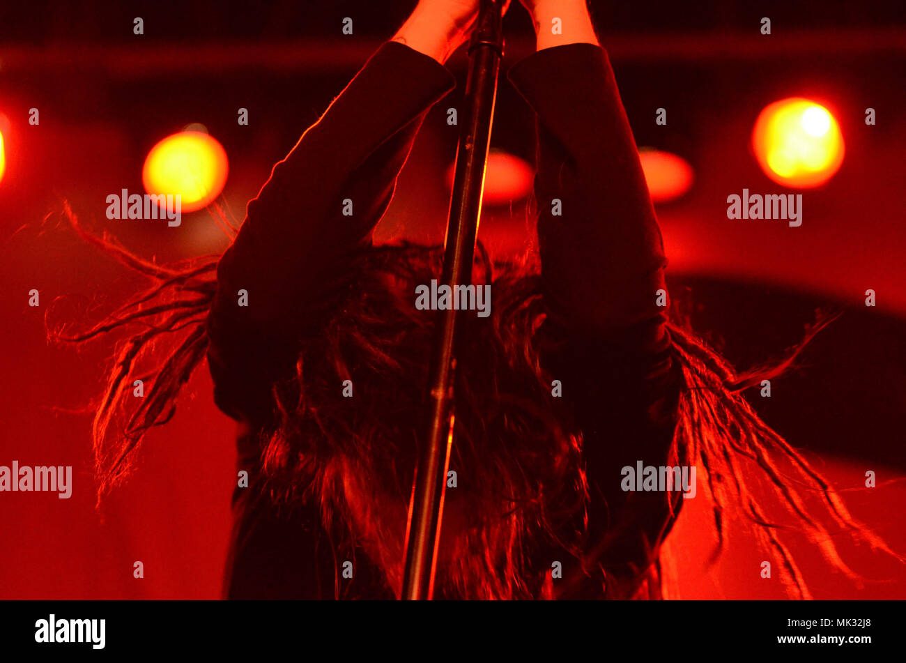 Milwaukee, Wisconsin, USA. 4th May, 2018. Korn frontman Jonathan Davis ...