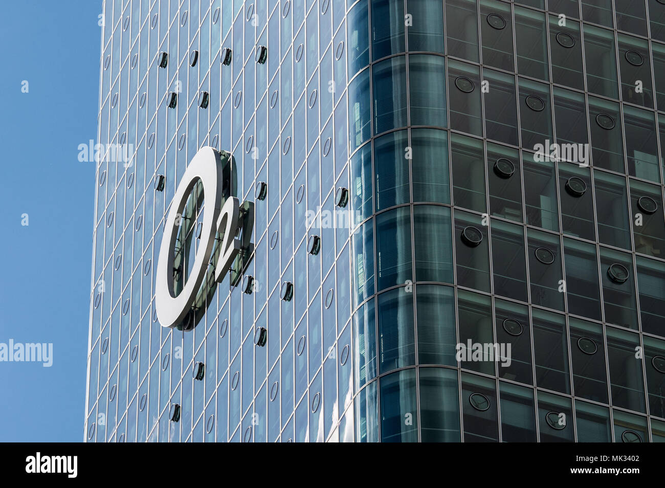 24 April 2018, Germany, Munich: The logo of the mobile communications ...