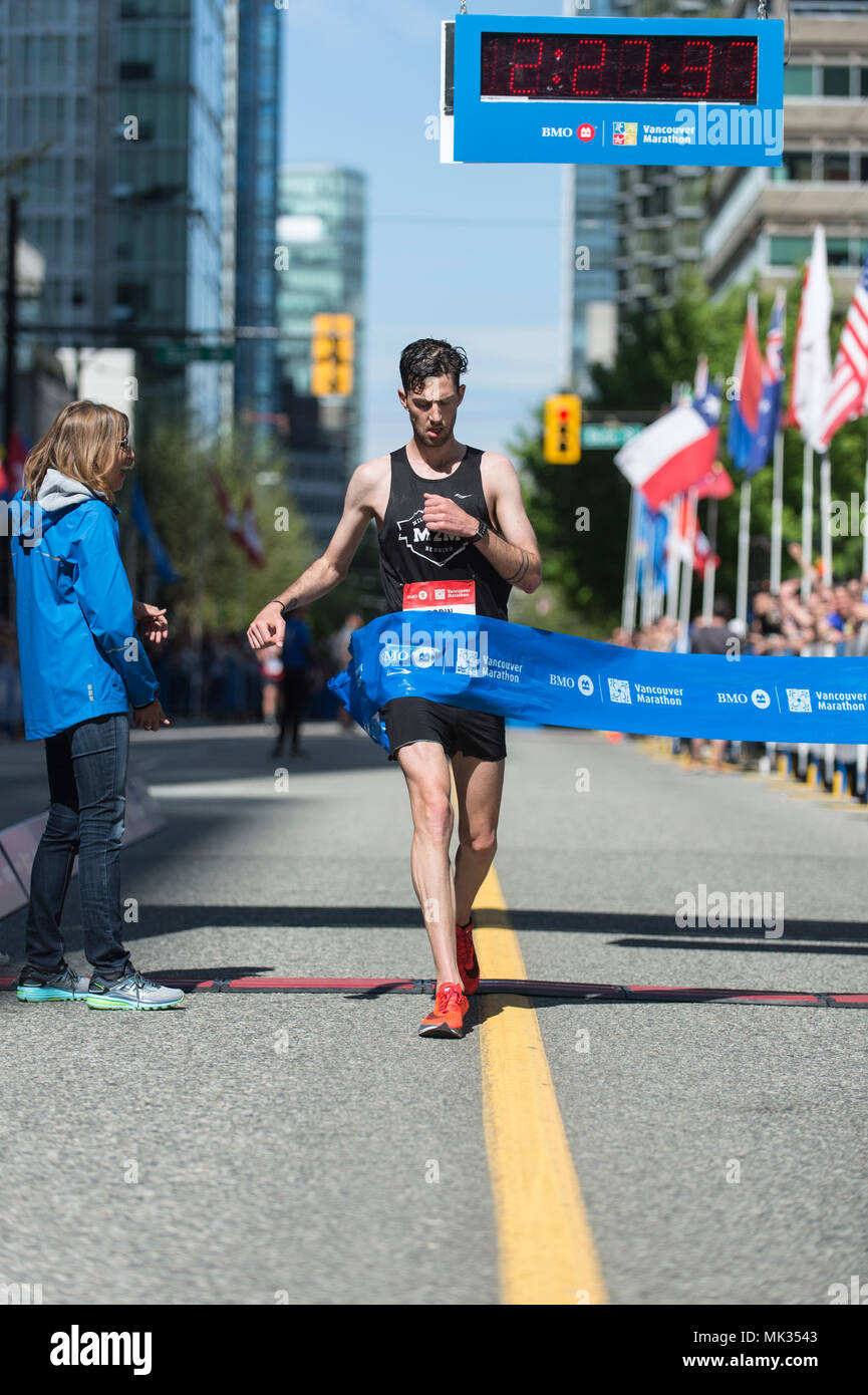 Vancouver, Canada. 6 May 2018. Robin Watson of Canada crosses the ...