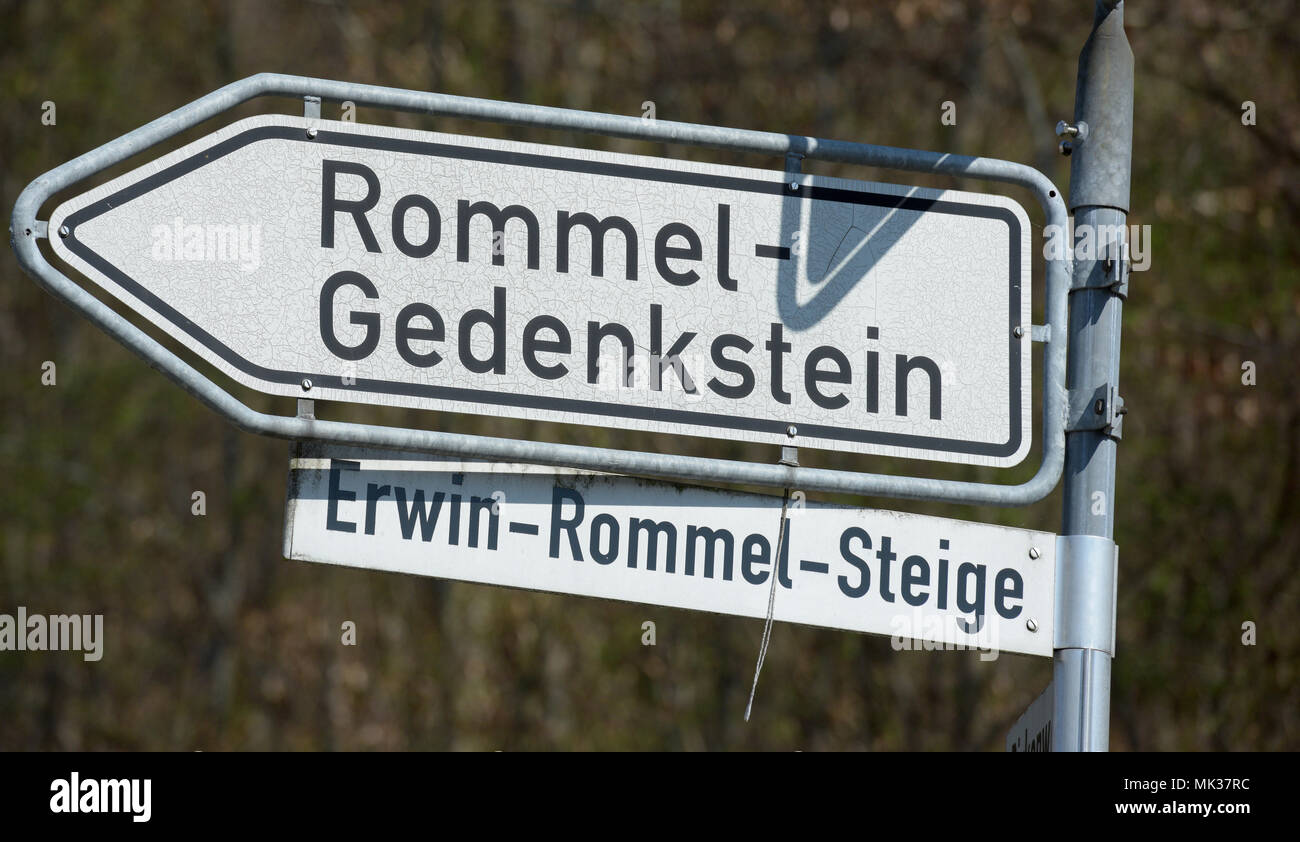 18 April 2018, Germany, Herrlingen: A sign leads the way to Erwin ...