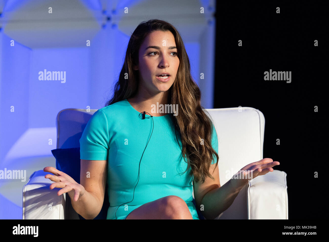 Aly Raisman, World Champion gymnast and activist, at the Anti ...