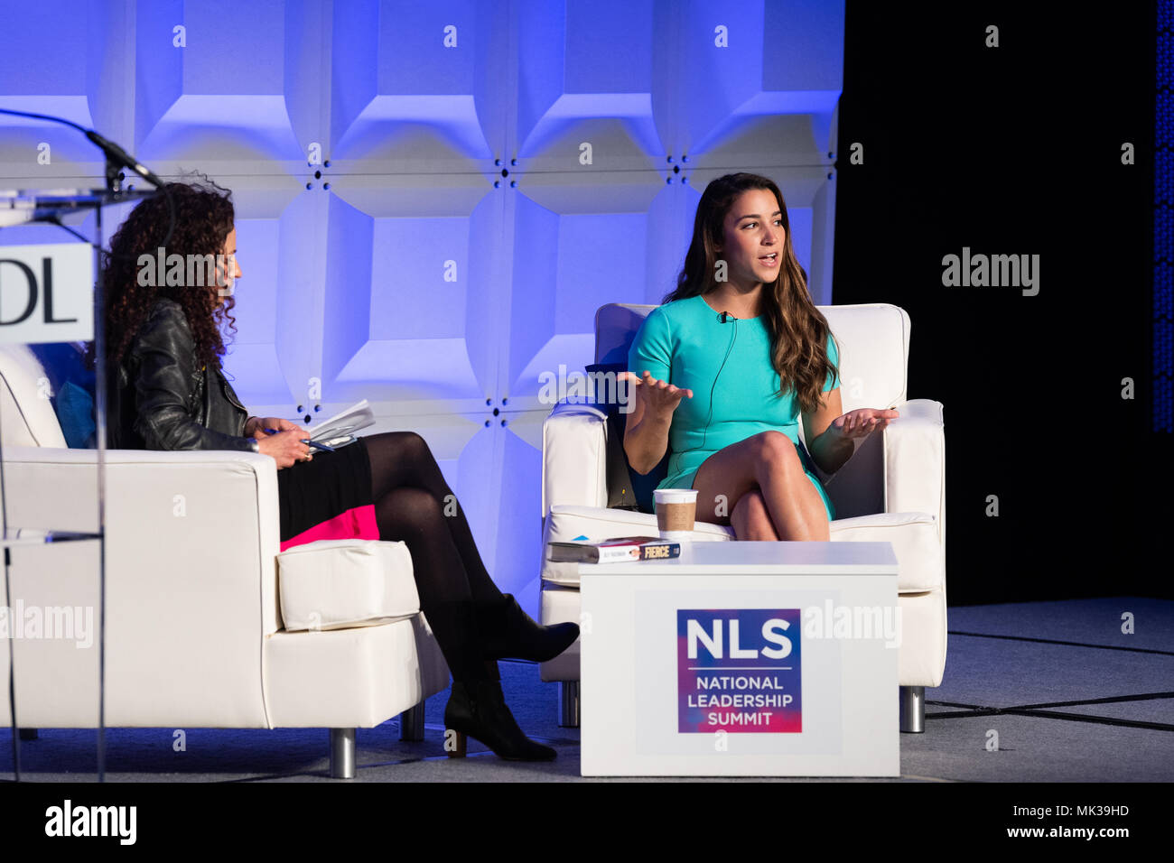 Aly Raisman, World Champion gymnast and activist, at the Anti ...