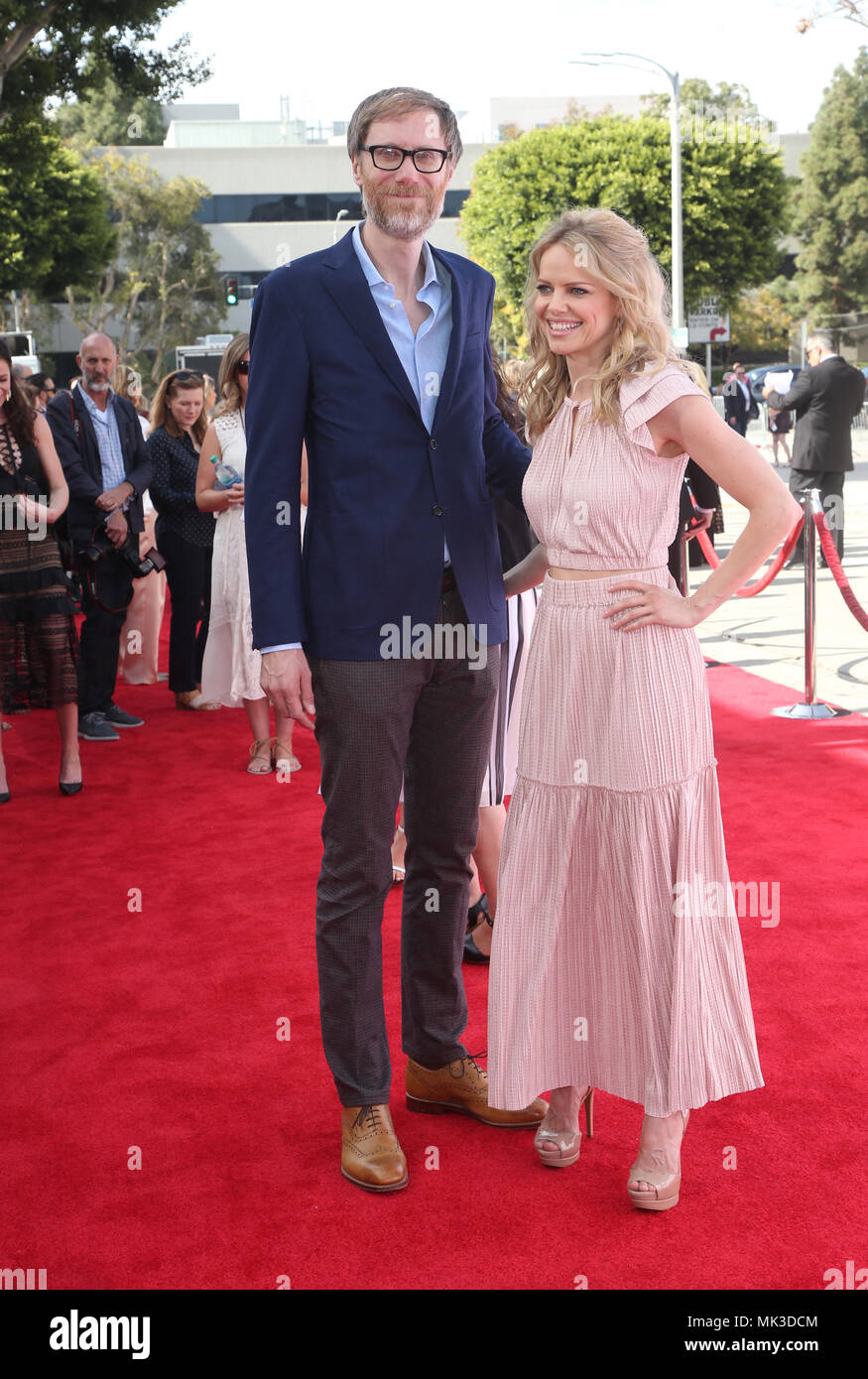 WESTWOOD, CA - MAY 6: Stephen Merchant, Mircea Monroe, at the premiere ...