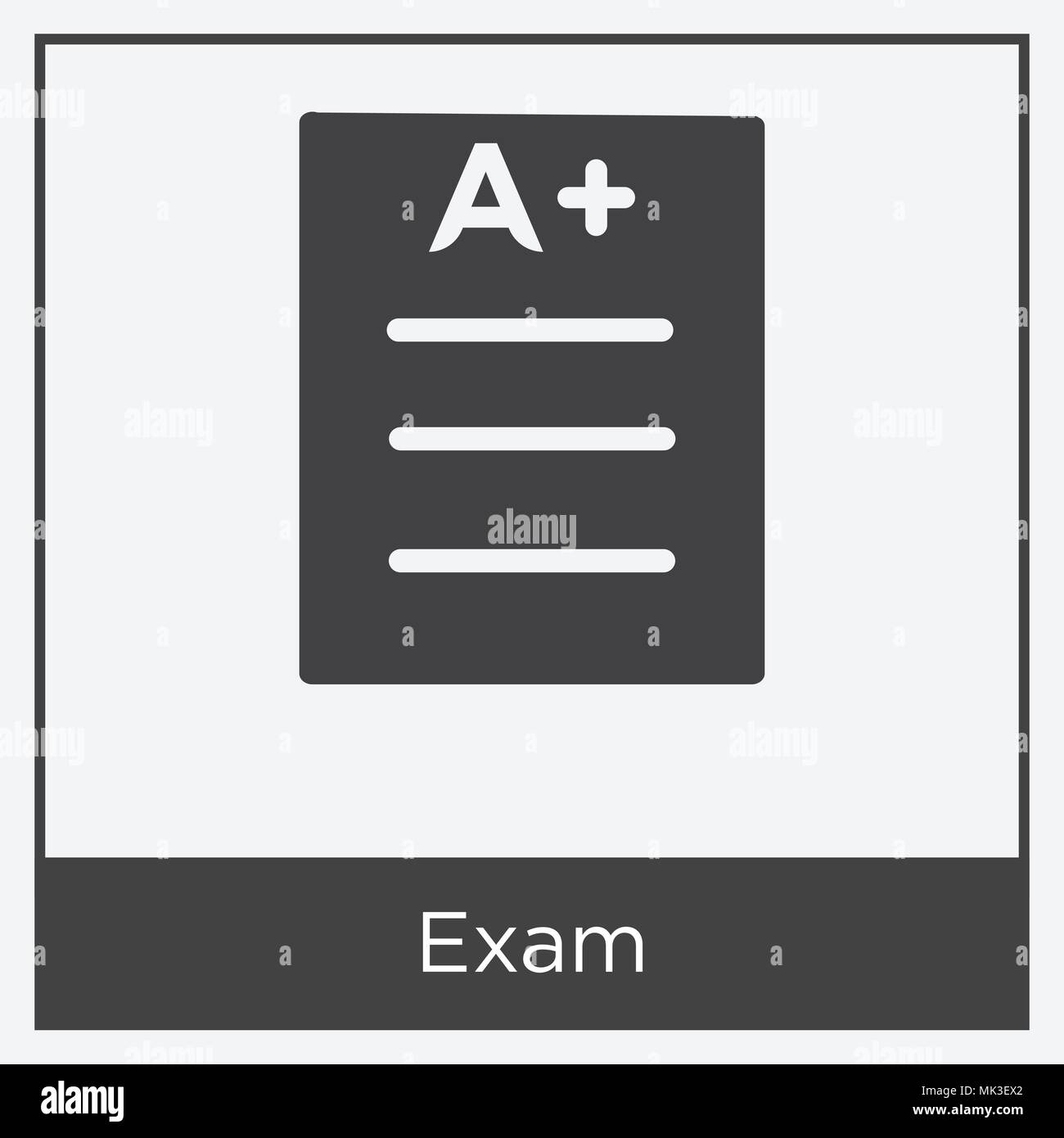 Exam icon Stock Vector Images - Alamy