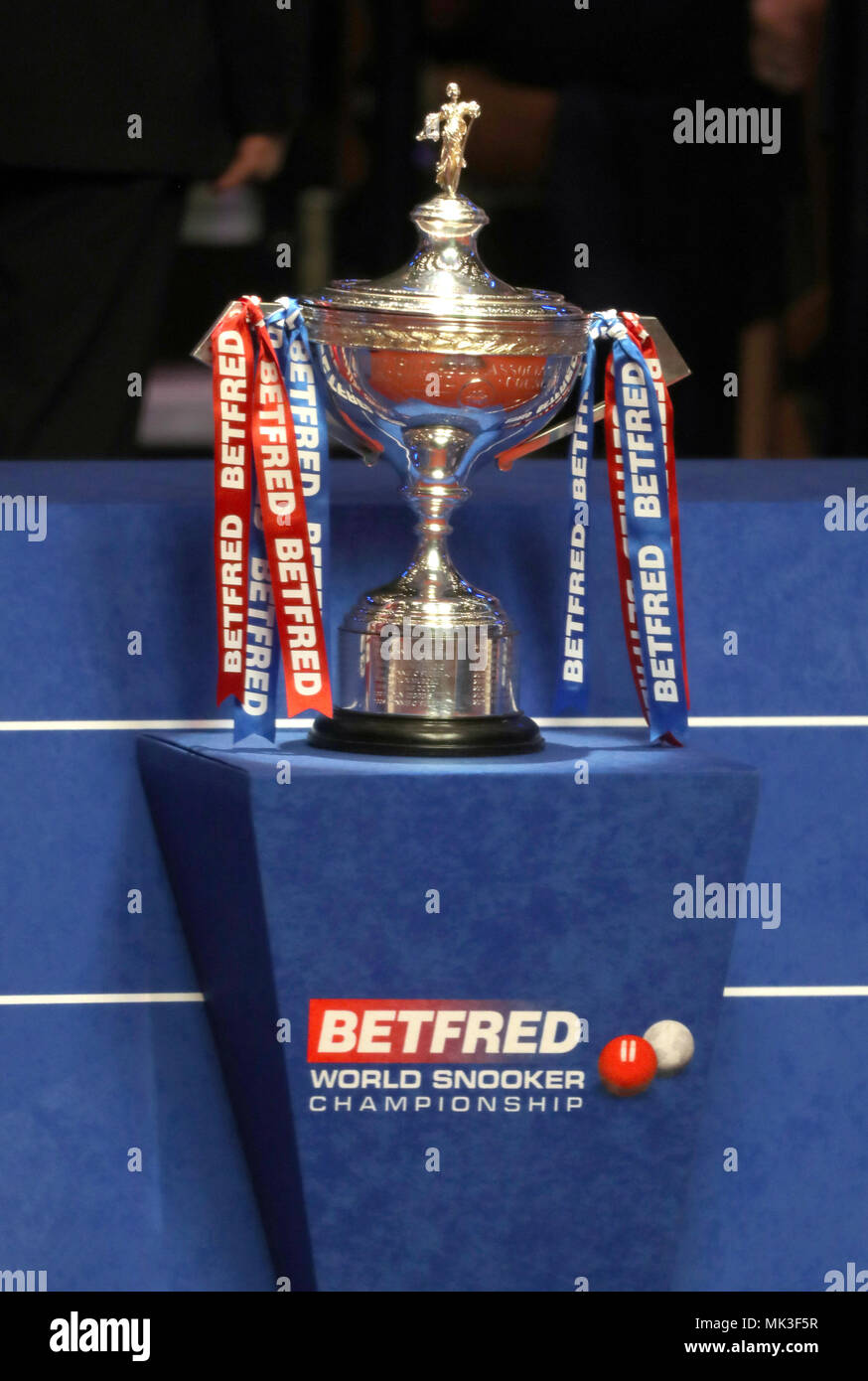 The Betfred world championship trophy on display on day sixteen of the ...