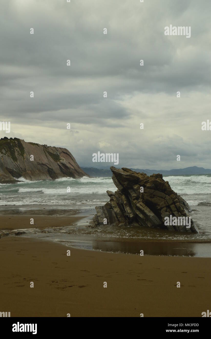 Beach Composed Of Fossil Records With Formations Of The Flysch Type Of ...