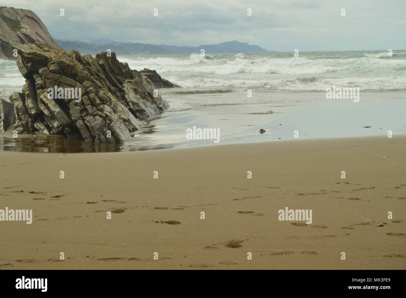Beach Composed Of Fossil Records With Formations Of The Flysch Type Of ...
