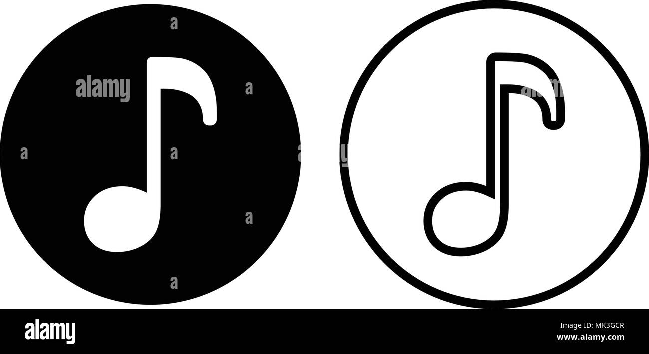 Vector Music note, isolated on white background Stock Vector Image ...