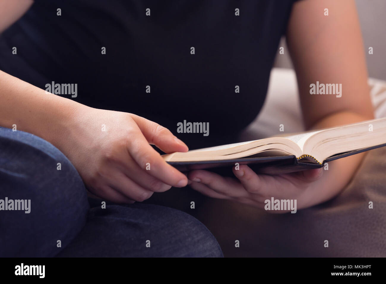 Young christian lady reading bible hi-res stock photography and images ...