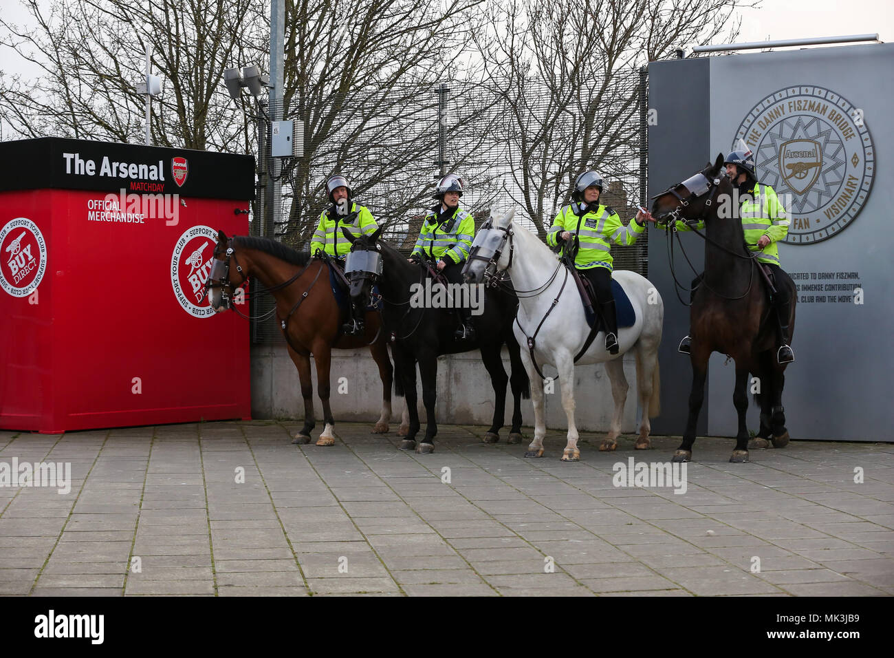 CSKA Moscow and Arsenal fans arrive at the Emirates in north London for ...