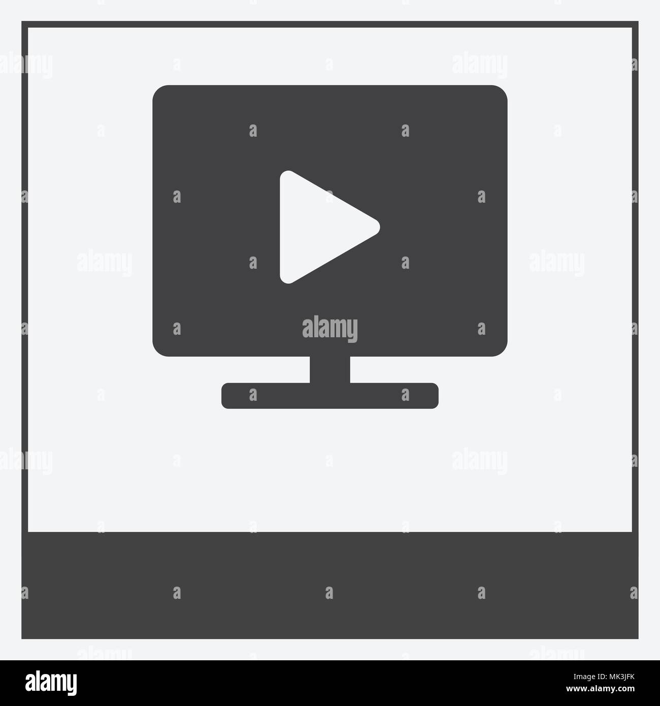 icon isolated on white background with gray frame, sign and symbol ...