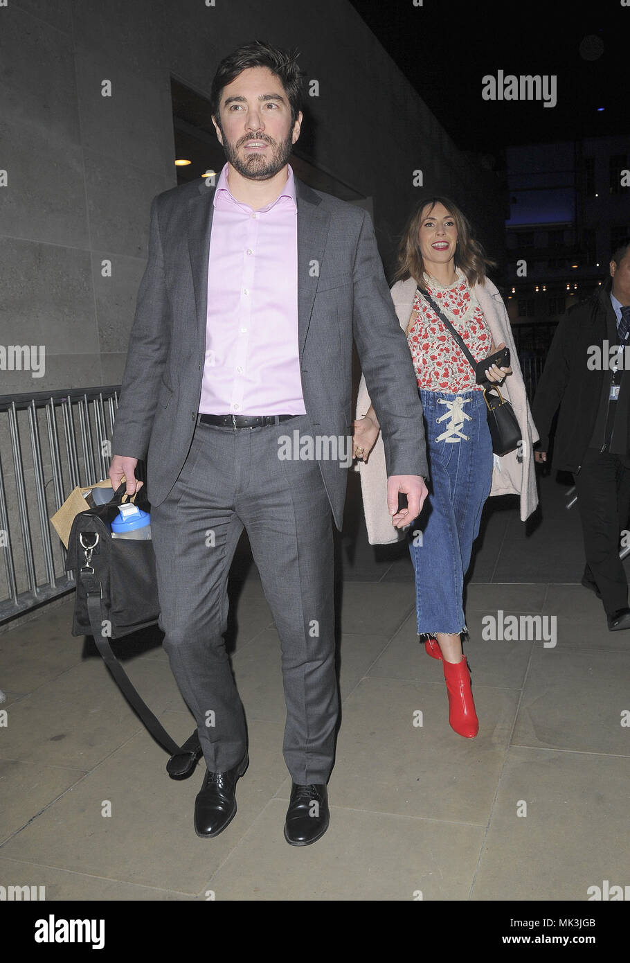 Alex Jones and husband Charlie Thomson leave 'One Show' studios ...