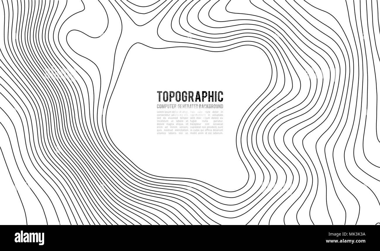 Topographic map contour background. Topo map with elevation. Contour ...