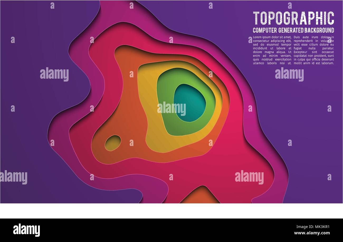 Colorful paper cutout. Paper cut banner concept. Paper carve blue ...