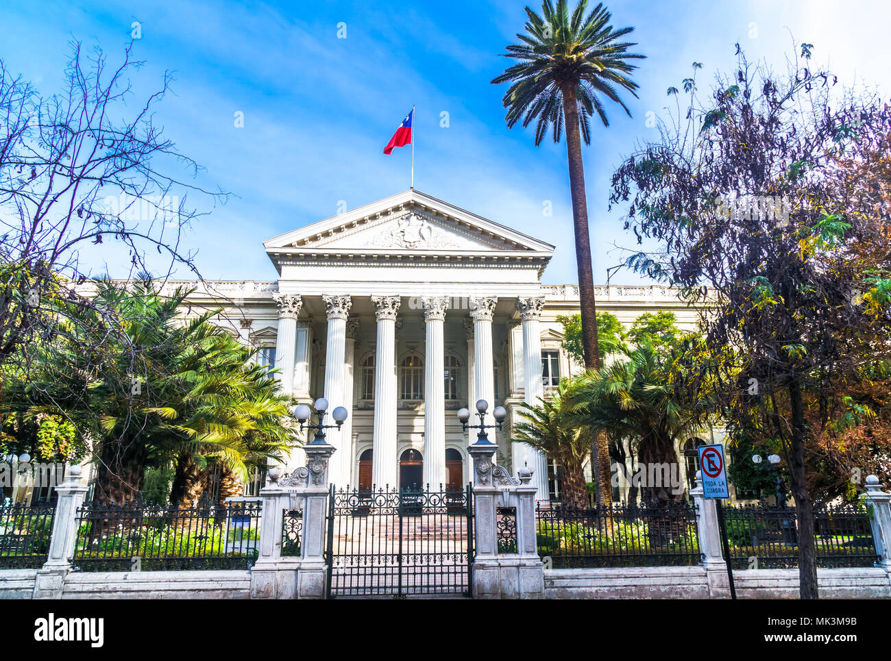 View on the Former National Congress Building in Santiago de Chile ...