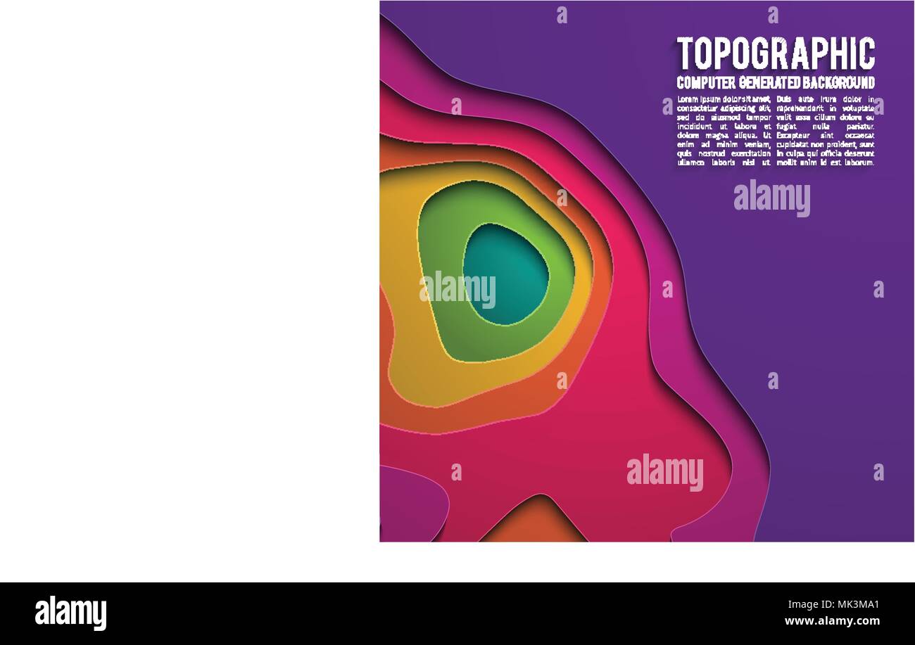 Colorful paper cutout. Paper cut banner concept. Paper carve blue ...