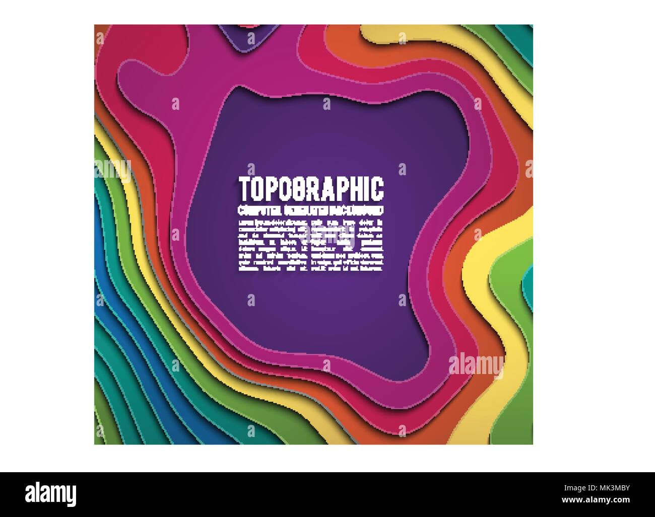 Colorful paper cutout. Paper cut banner concept. Paper carve blue ...