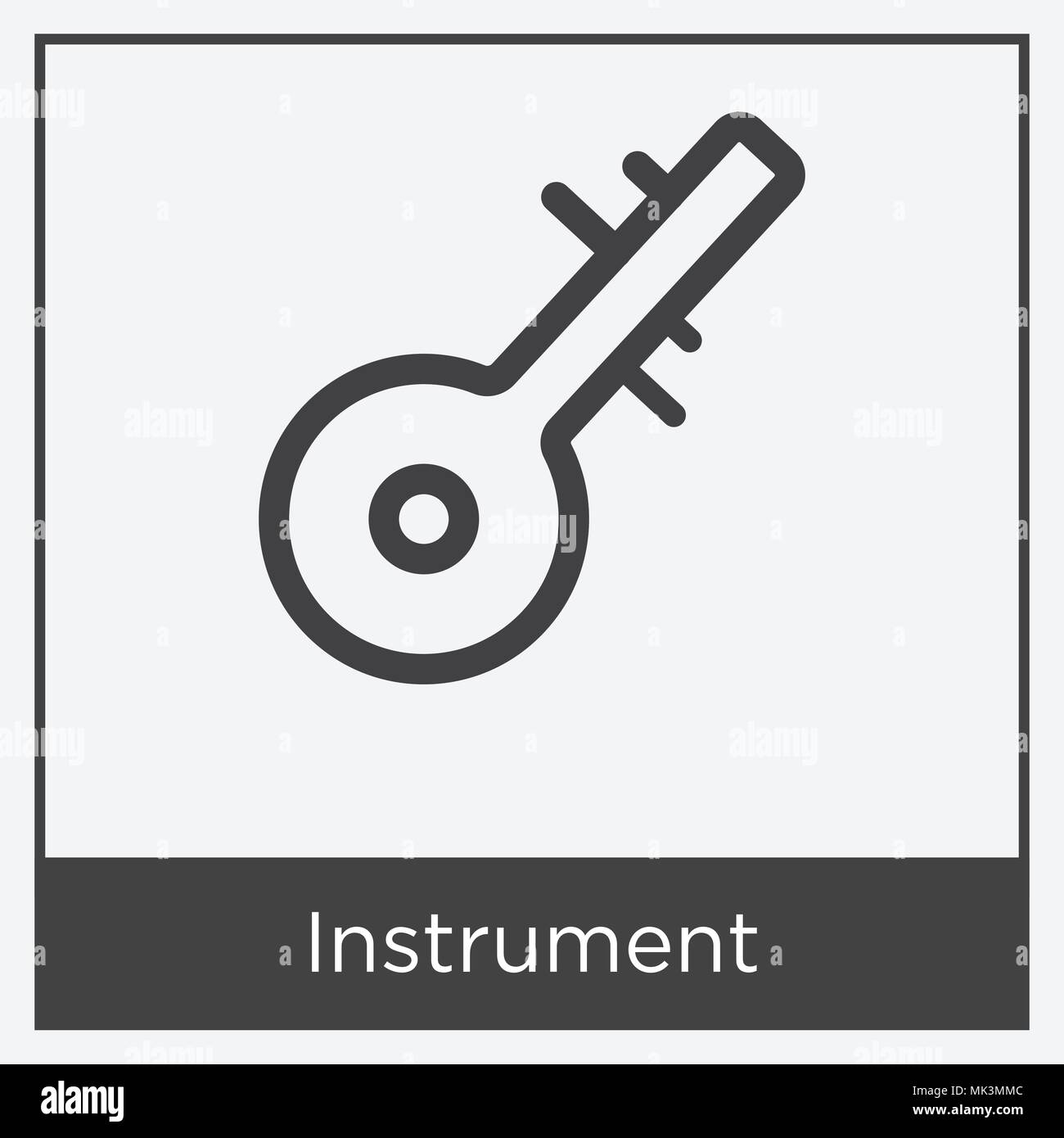 Instrument icon isolated on white background with gray frame, sign and ...