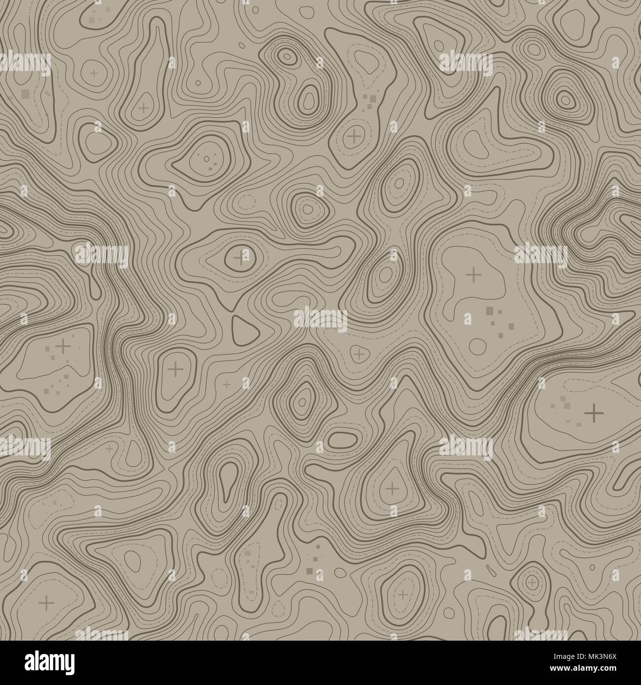 Seamless pattern. Topographic map background with space for copy ...