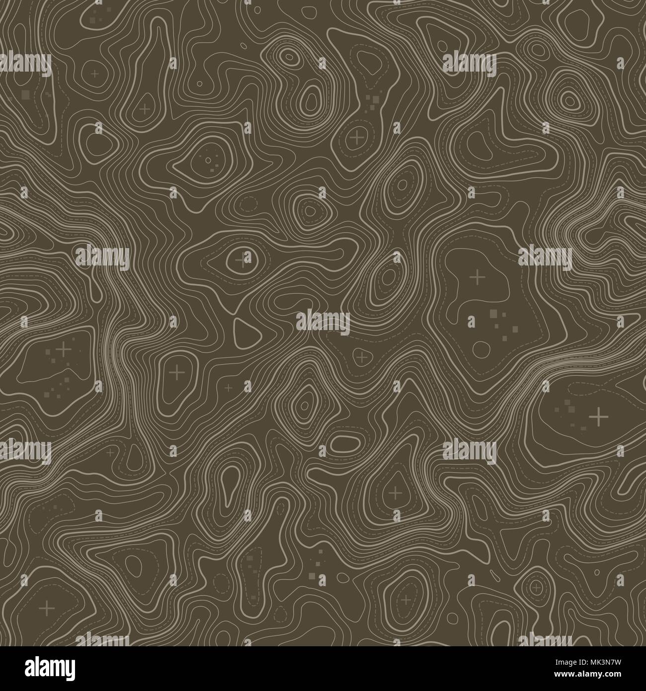 Seamless pattern. Topographic map background with space for copy ...