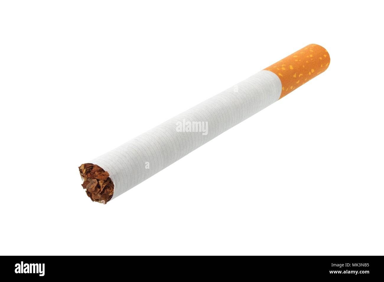 Single cigarette isolated on white background Stock Photo - Alamy