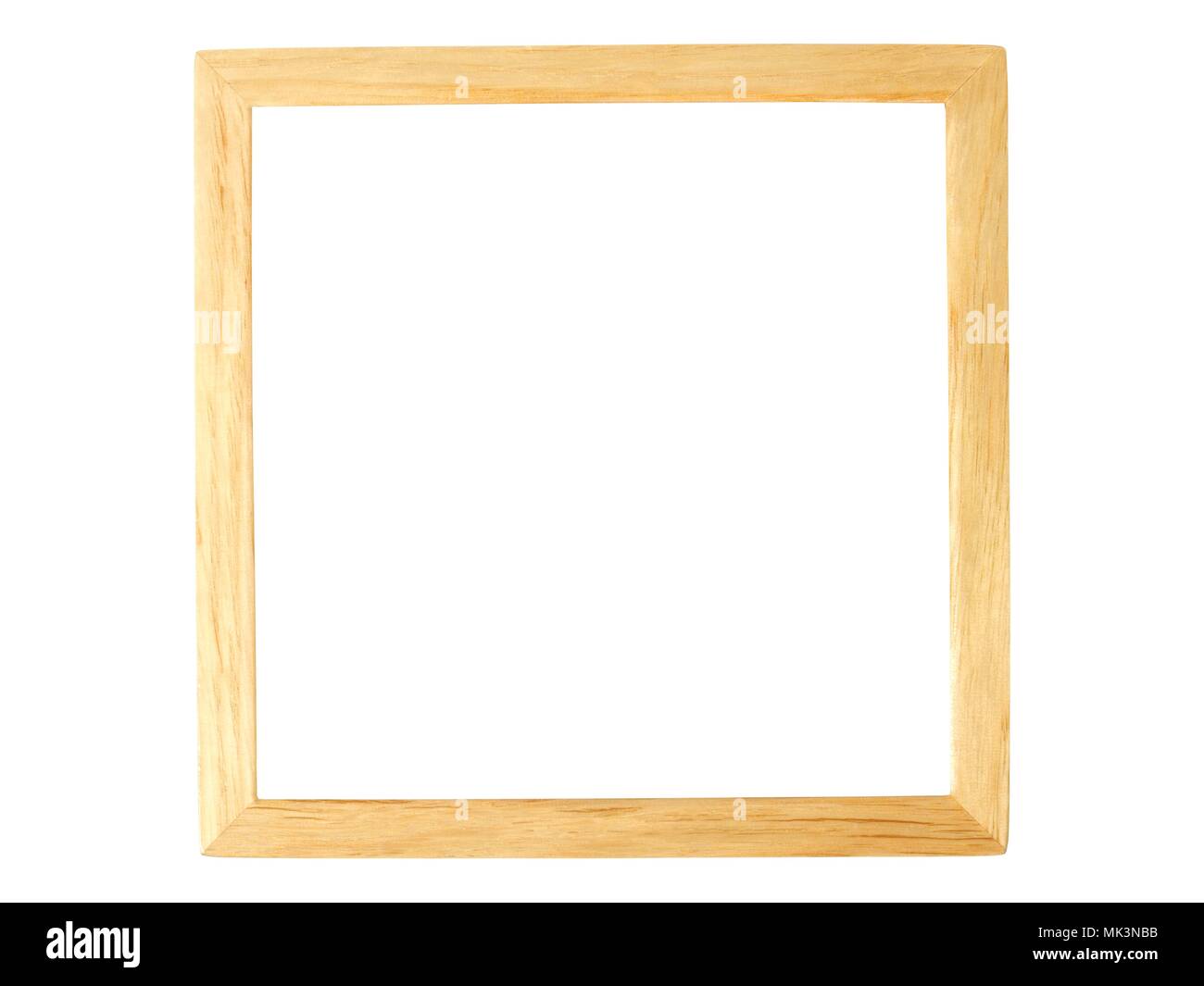 Empty rectangle wooden frame isolated on white background Stock Photo ...