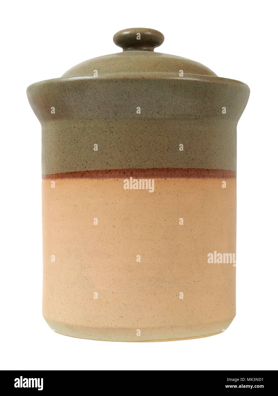 Big ceramic container isolated on white background Stock Photo - Alamy